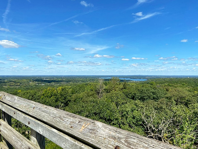 Stairway to heaven, Wisconsin-style! Lapham Peak's tower offers a climb that's worth every step &ndash; no elevator needed.
