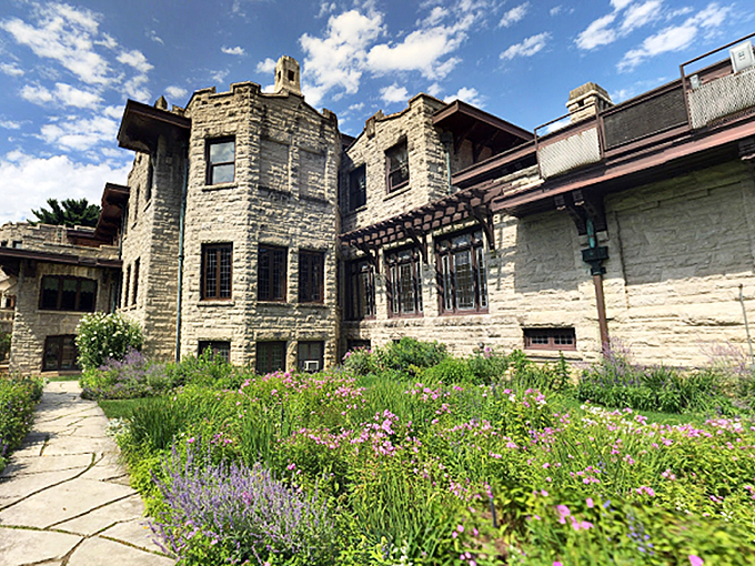 Prairie-style meets castle aspirations. Henry Ford's not-so-humble abode is an architectural road trip. Photo credit: 99.1WFMK