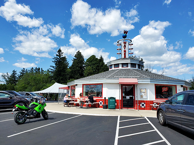 Summer at Wayne's: Where classic cars and classic flavors meet under the warm Wisconsin sun. It's like a Beach Boys song come to life.