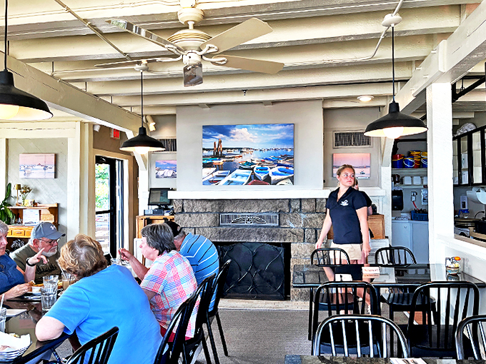 Where nautical meets nice: Lobster Cove's dining room is a feast for the eyes, even before the food arrives.