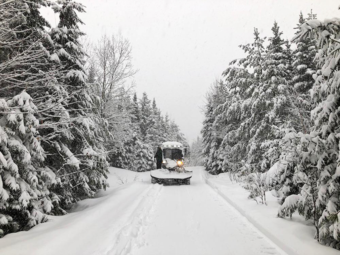 Winter's embrace: A snow-globe scene come to life, where every flake whispers, "Adventure awaits!"