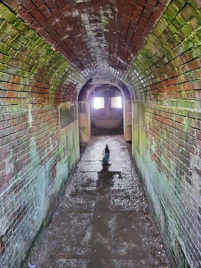 Time tunnel: Step into this brick passageway and feel the weight of history pressing in from all sides. Watch your head!