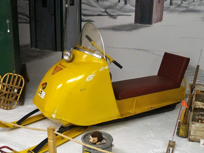 Snowmobiles and fishing holes &ndash; a match made in Minnesota heaven! This vintage ride is ready for its next icy adventure.