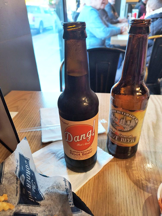 Root beer duet: One classic, one butterscotch. It's like a soda fountain grew up and got its own apartment.