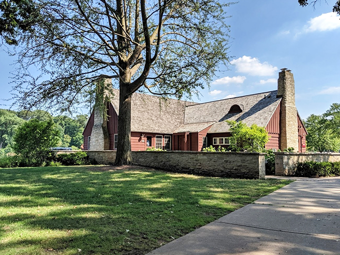 A red barn meets lakeside charm. This isn't just a boathouse; it's a storybook setting waiting for your next chapter to unfold.