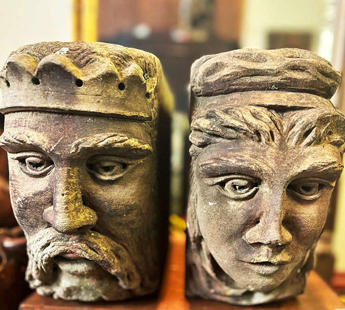 Talk about stone-cold foxes! These regal faces have seen centuries pass by. If only they could spill the tea on history's secrets.