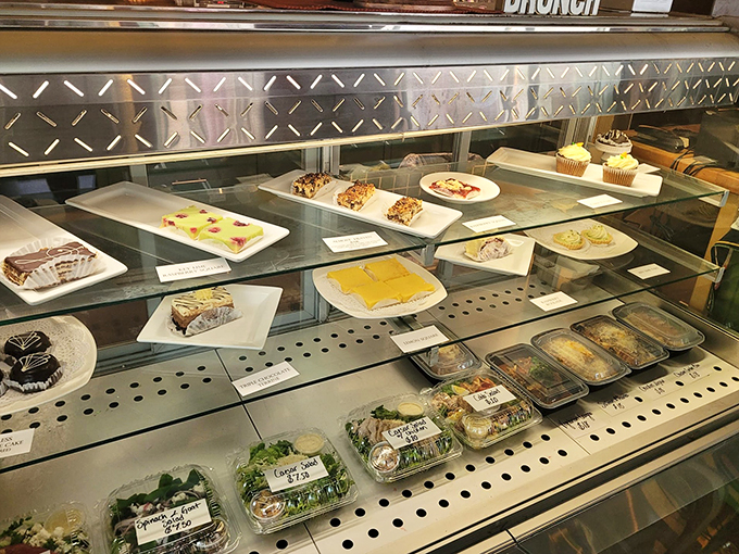 The pastry case is like a museum of deliciousness, where every shelf holds another masterpiece waiting to be discovered.