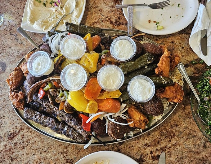 This isn't just a platter&mdash;it's a celebration on a plate, complete with all the Middle Eastern greatest hits.