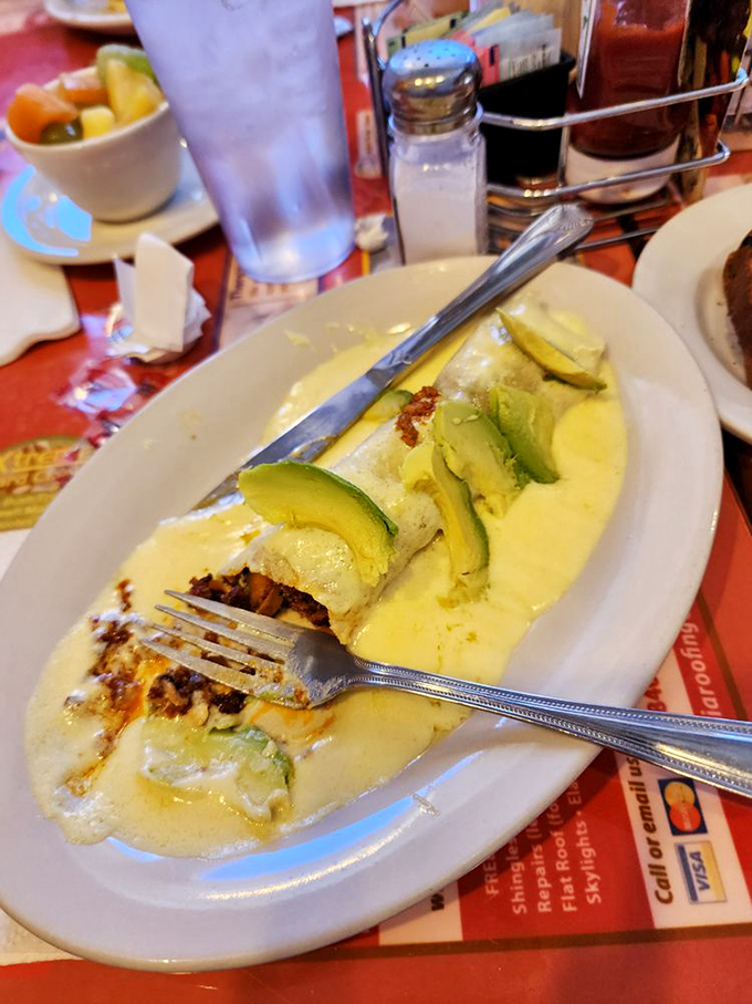 Chorizo and crepes had a baby, and it's delicious! This fusion creation at 5th Avenue Cafe is proof that sometimes, the best things in life are unexpected. Photo credit: Mike B.