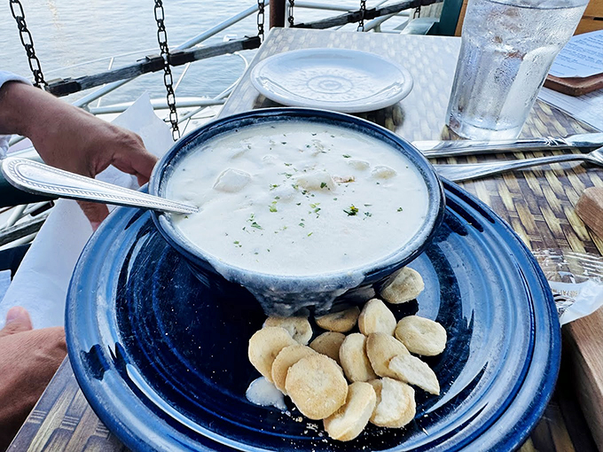 A bowl of creamy clam chowder that's thick enough to warm your soul and rich enough to make you forget about winter. Photo credit: BETTY Rodriguez