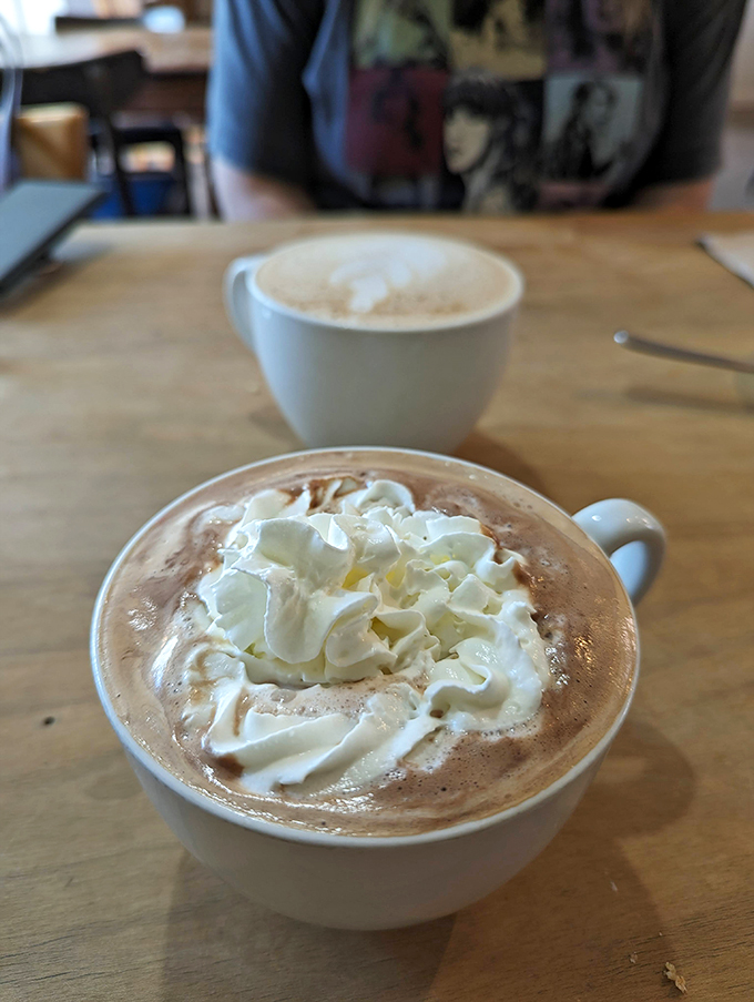 Coffee so good, it'll make you forget you're not a morning person. That whipped cream mountain? Consider it your personal Everest of deliciousness.