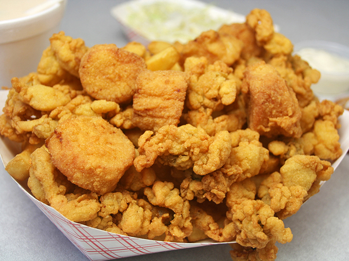 A mountain of crispy seafood that makes you wonder why you ever ate anything else.