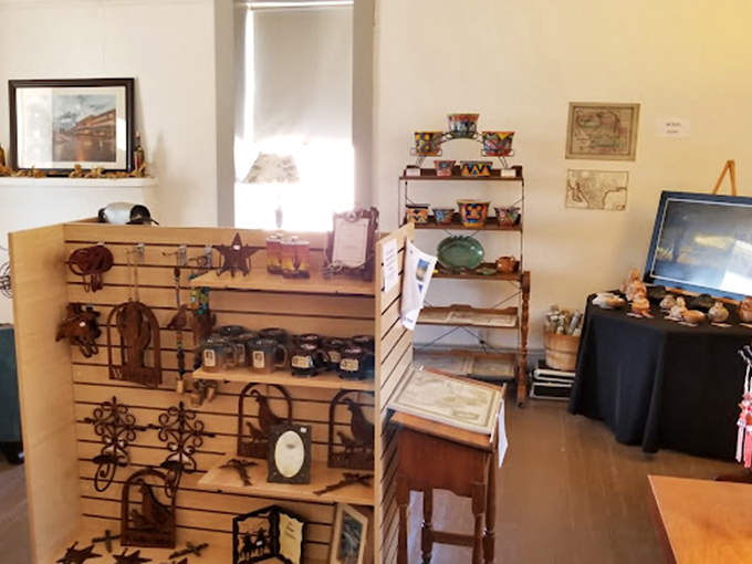 Local artisans' wares and historical treasures fill the gift shop, where every item tells a story of Arizona's rich heritage.