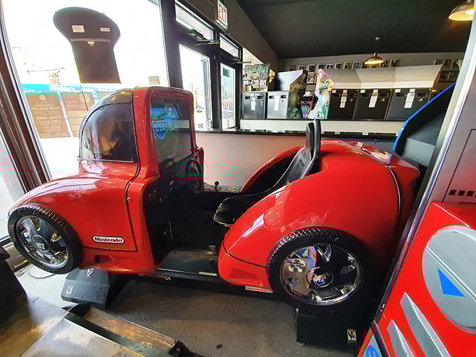 Buckle up, speed demons! This cherry-red beauty is your ticket to virtual victory lane. Just don't try parallel parking it on your way out.