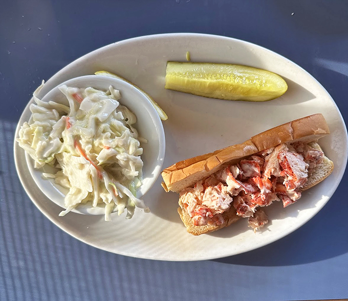 A proper Maine lobster roll: simple, generous, and served with zero pretense. Just the way the seafood gods intended. Photo credit: Rich Petrelli