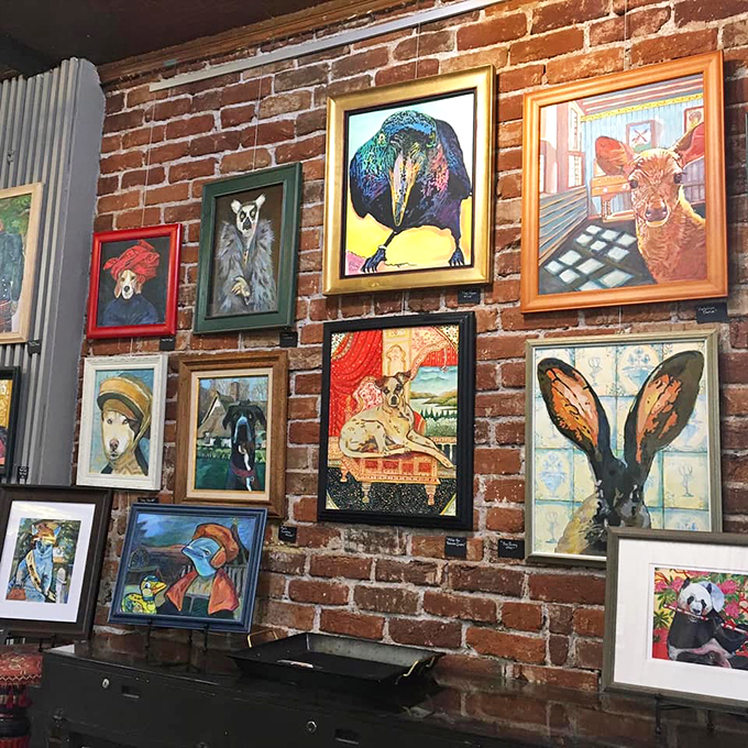 From furry friends to feathered foes, these paintings capture Jerome's wild side. It's like a Nat Geo special, but with more charm and less David Attenborough.