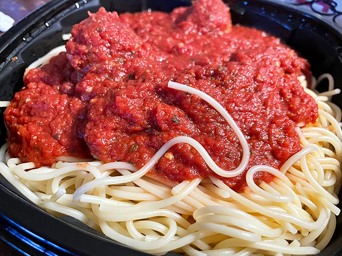 Simple, classic spaghetti with marinara that would make any Italian grandmother proud - and maybe a little jealous.