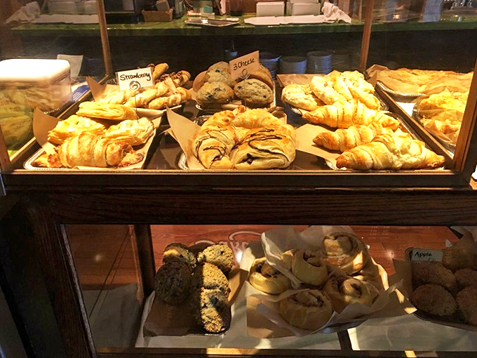 A display case that makes choosing just one item feel like picking a favorite child - impossible and slightly heartbreaking.