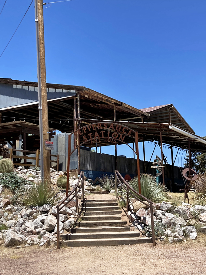 All aboard the thrill train! Peppersauce Station is your departure point for a journey into Arizona's wild blue yonder. Photo credit: Dakota Bleu Skyes