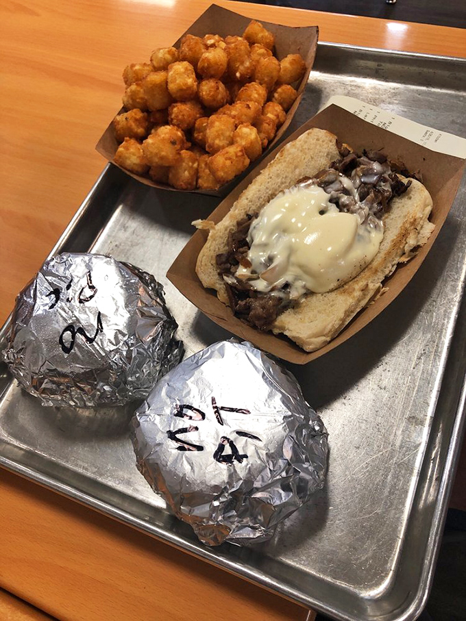 When a Philly meets Vermont hospitality, magic happens - especially with those crispy tots standing guard on the side.