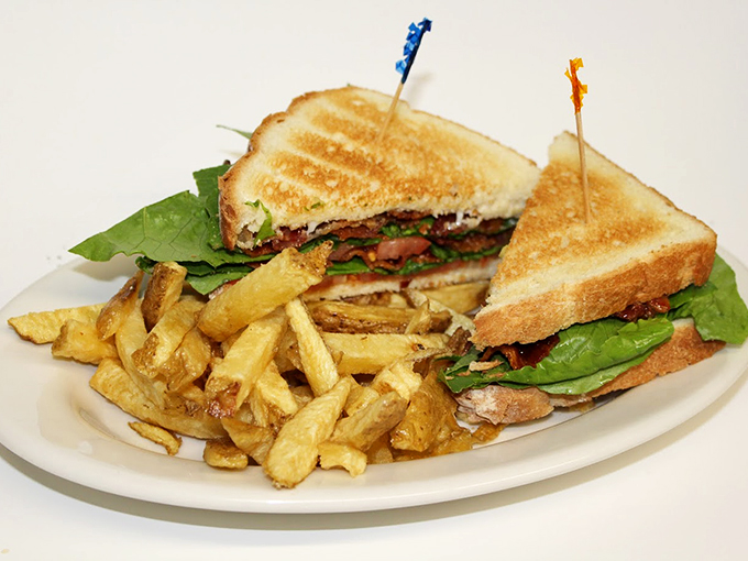 A classic BLT gets the Maine treatment - crispy, fresh, and ready for its close-up with those hand-cut fries.
