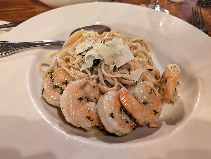 Tender pasta mingles with fresh seafood in a sauce that would make any Italian grandmother nod in approval. 