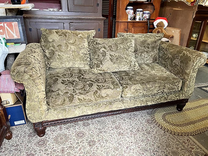 Sink into this plush paradise and you might never want to leave. It's like a hug from your favorite auntie, but in furniture form.