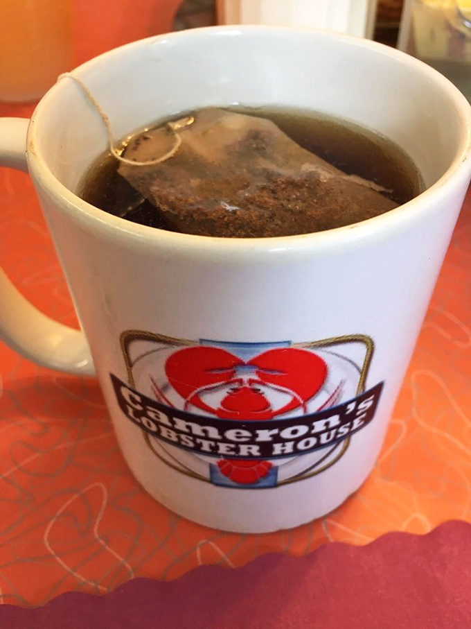 Ahoy, matey! This mug of steaming goodness is the perfect companion for your seafood feast.