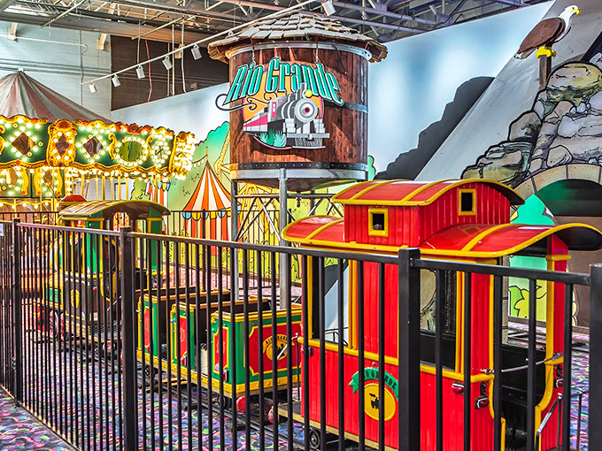 All aboard the Rio Grande Express! This mini train ride promises big adventures for the young and young-at-heart. Photo credit: Timothy Bibb