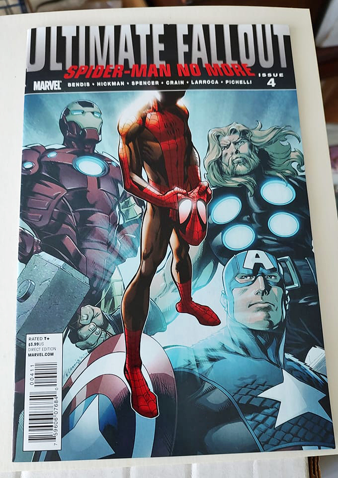 Avengers, assemble! This Ultimate Fallout cover art is more explosive than Tony Stark's ego.