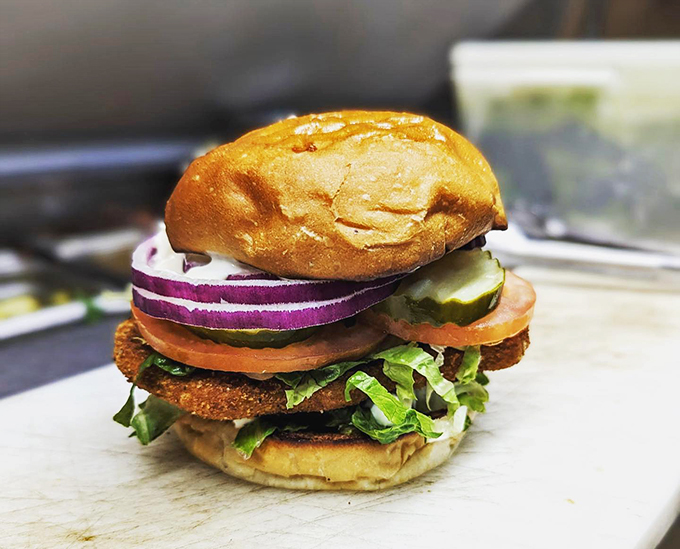 Who knew vegetables could party this hard? This veggie chicken sandwich is so good, it might just convert a few carnivores. Or at least make them question their life choices.