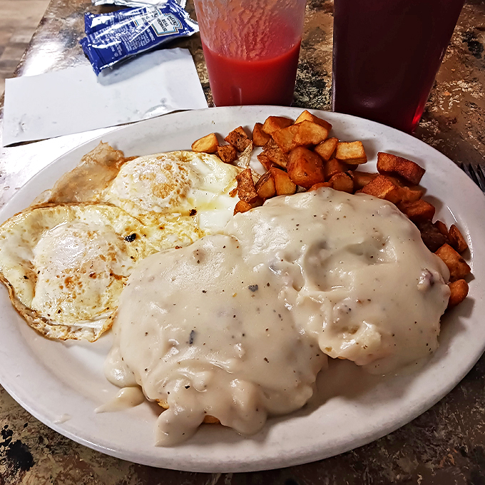 Southern comfort on a plate! These biscuits and gravy are so decadent, they'll make you want to adopt a drawl and start saying "y'all."