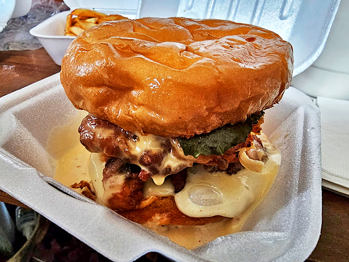 Ladies and gentlemen, meet the burger of your dreams. It's so juicy, you might need to sign a waiver (and grab extra napkins).