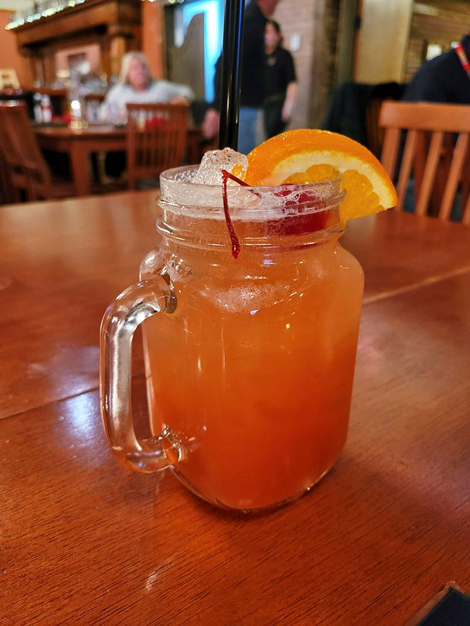 Thirst-quenching magic in a mason jar! This cocktail's got more charm than a cowboy on karaoke night. Sip, savor, and watch the sunset.