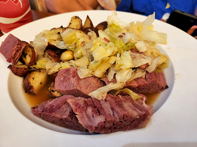 Corned beef and cabbage: Ireland's answer to soul food. Tender, flavorful, and paired with potatoes &ndash; it's like a warm embrace from your Irish granny. Photo credit: Dawn Russell