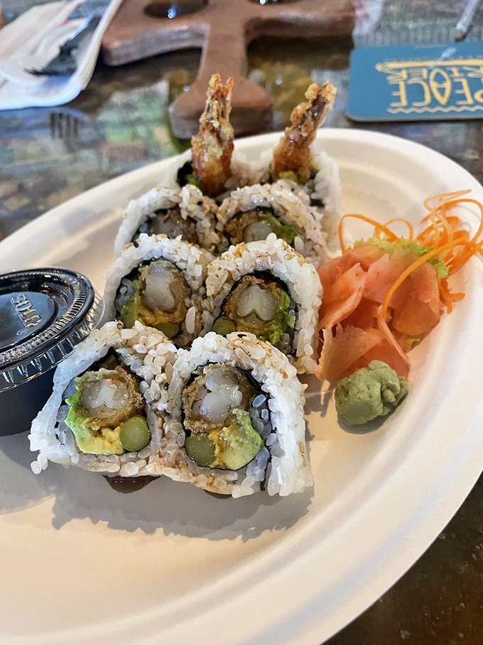 The Dragon Roll: where East meets West, and your taste buds throw a party. It's not breathing fire, but it's certainly igniting flavors!