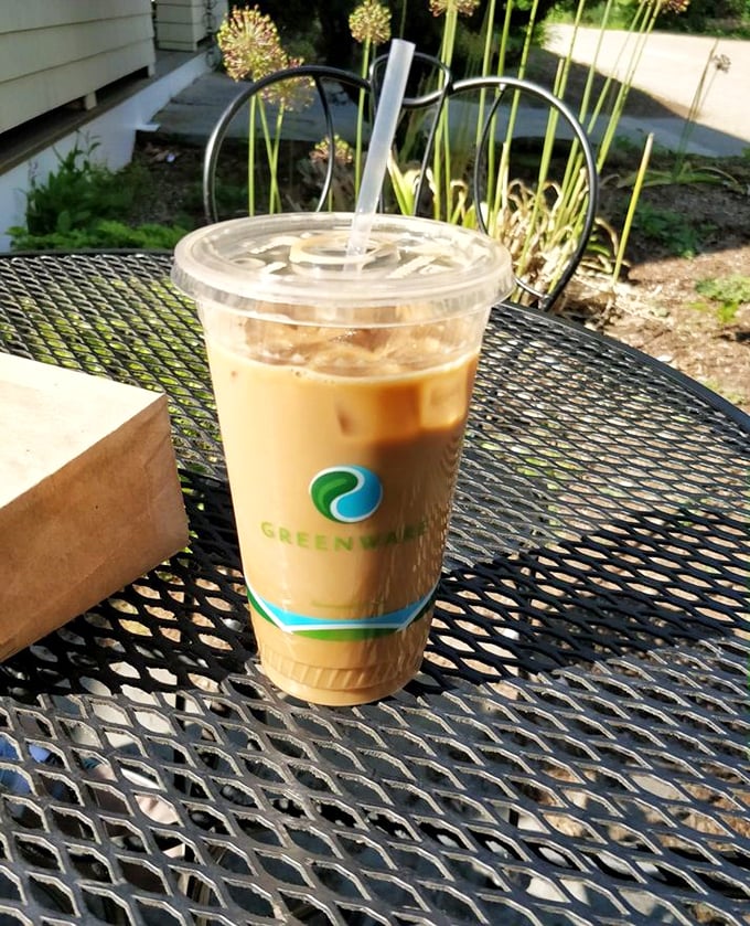 Coffee alfresco: where caffeine meets chlorophyll. The perfect brew to fuel your Maine adventures or just watch the world go by.