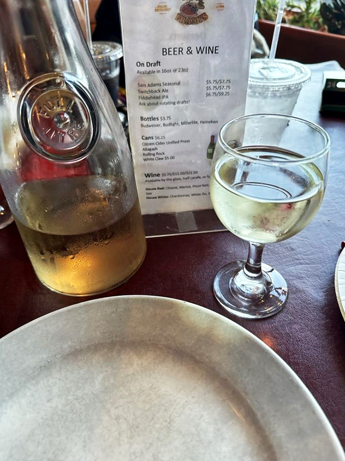Cheers to la dolce vita! A crisp white wine is the perfect dance partner for Papa Frank's Italian feast.