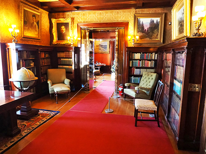 Calling all bookworms! This library's floor-to-ceiling shelves are packed with more stories than a Netflix binge session.