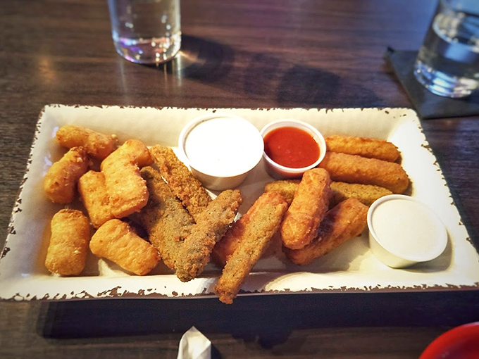 Crispy on the outside, gooey on the inside. These mozzarella sticks are like a warm, cheesy hug for your mouth.