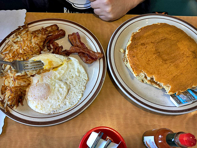 This pancake stack is taller than some Florida buildings! Maple syrup waterfalls optional, but highly recommended. Photo credit: Maryssa M.