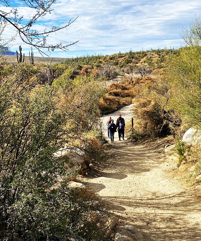 Two's company on this desert trail. It's like a real-life version of 'Journey,' minus the sand surfing and magical scarves.