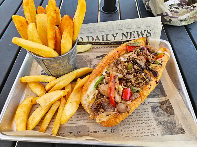 Philly called, it wants its cheesesteak back! But Tampa's not giving up this meaty masterpiece without a fight. It's a delicious interstate custody battle. Photo credit: Adam Strasser
