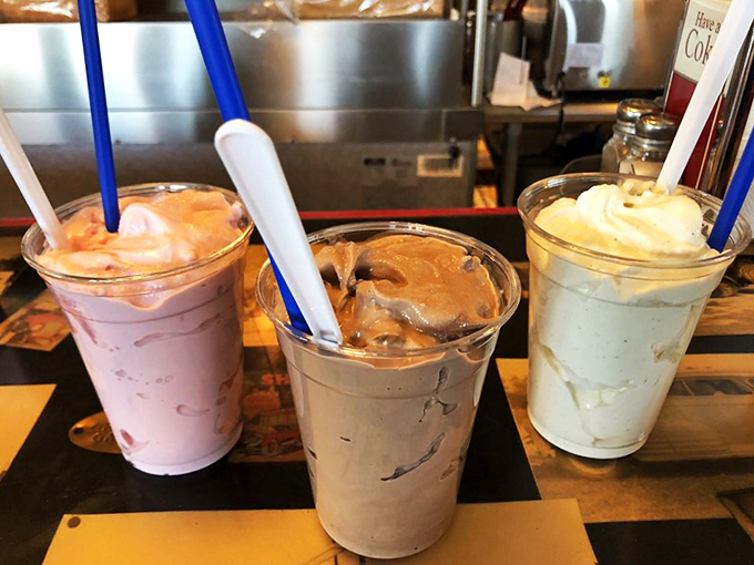 Shake it up, baby! These frosty delights are so thick, you might need to borrow Superman's super-strength just to sip them. Worth every slurp!