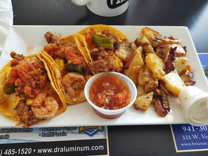 Taco 'bout a flavor fiesta! These shrimp tacos are bringing the beach party to your taste buds, no sunscreen required. Photo credit: Troy Collins