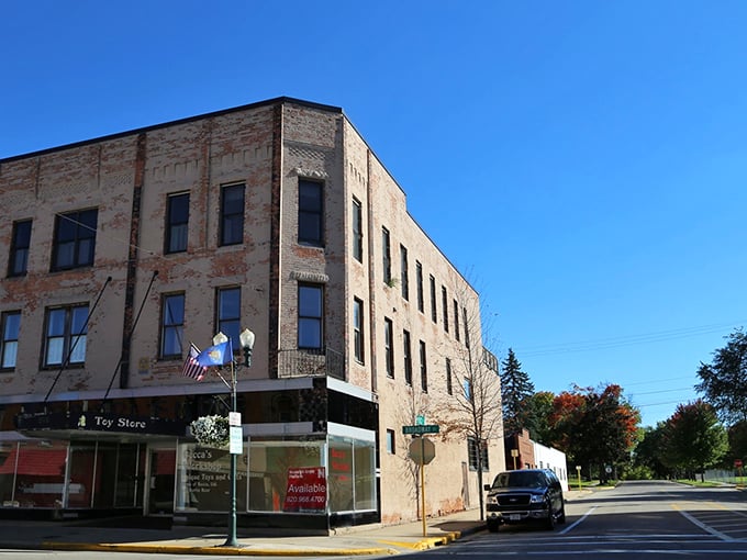 Berlin's street view: where every corner tells a story, and every storefront is an invitation to explore. Small town charm with big personality.