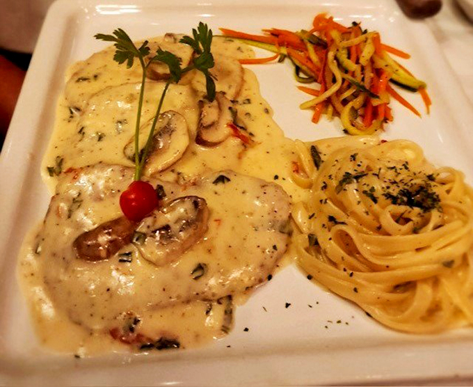 Veal so tender, it practically melts on your fork. It's the Benjamin Button of entrees - somehow getting younger with each bite.