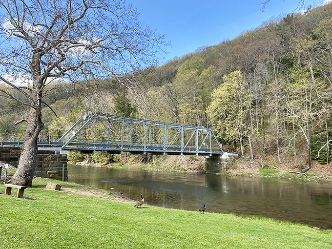 Where history meets harmony: Beaver Creek's restored canal lock stands as a testament to human ingenuity amidst natural beauty.