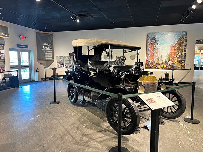 Vintage wheels and bright ideas. This Model T's got more stories than your grandpa on Thanksgiving.