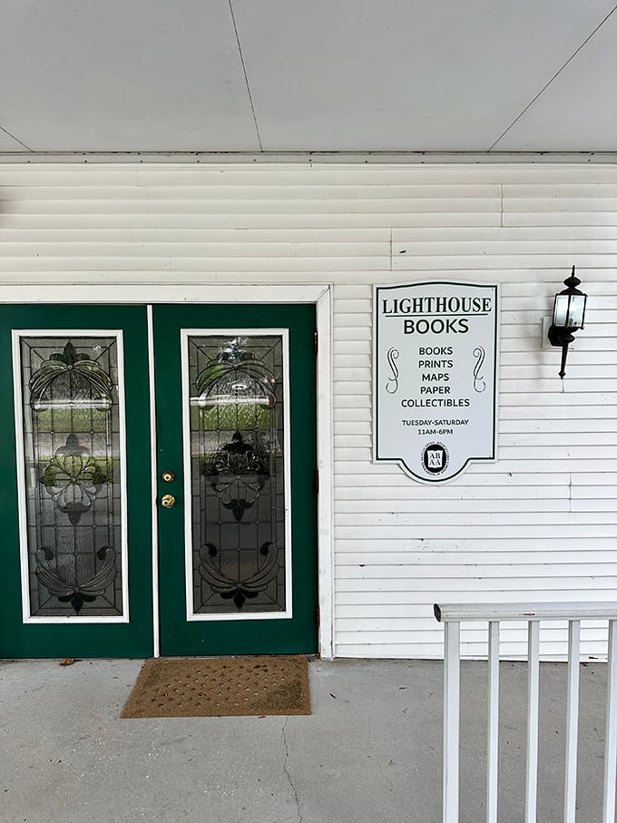 Lighthouse Books: Dade City's beacon of literary delight! This cozy blue house is where books go to retire in Florida.